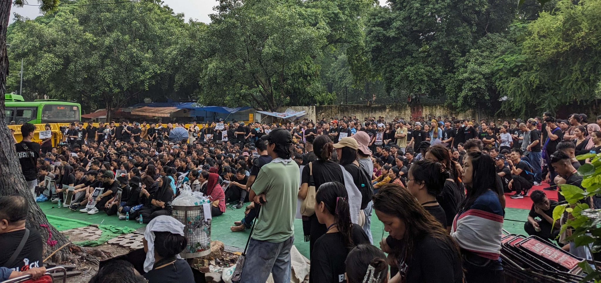 Kuki students protest in Delhi for deployment of Assam Rifles in ...