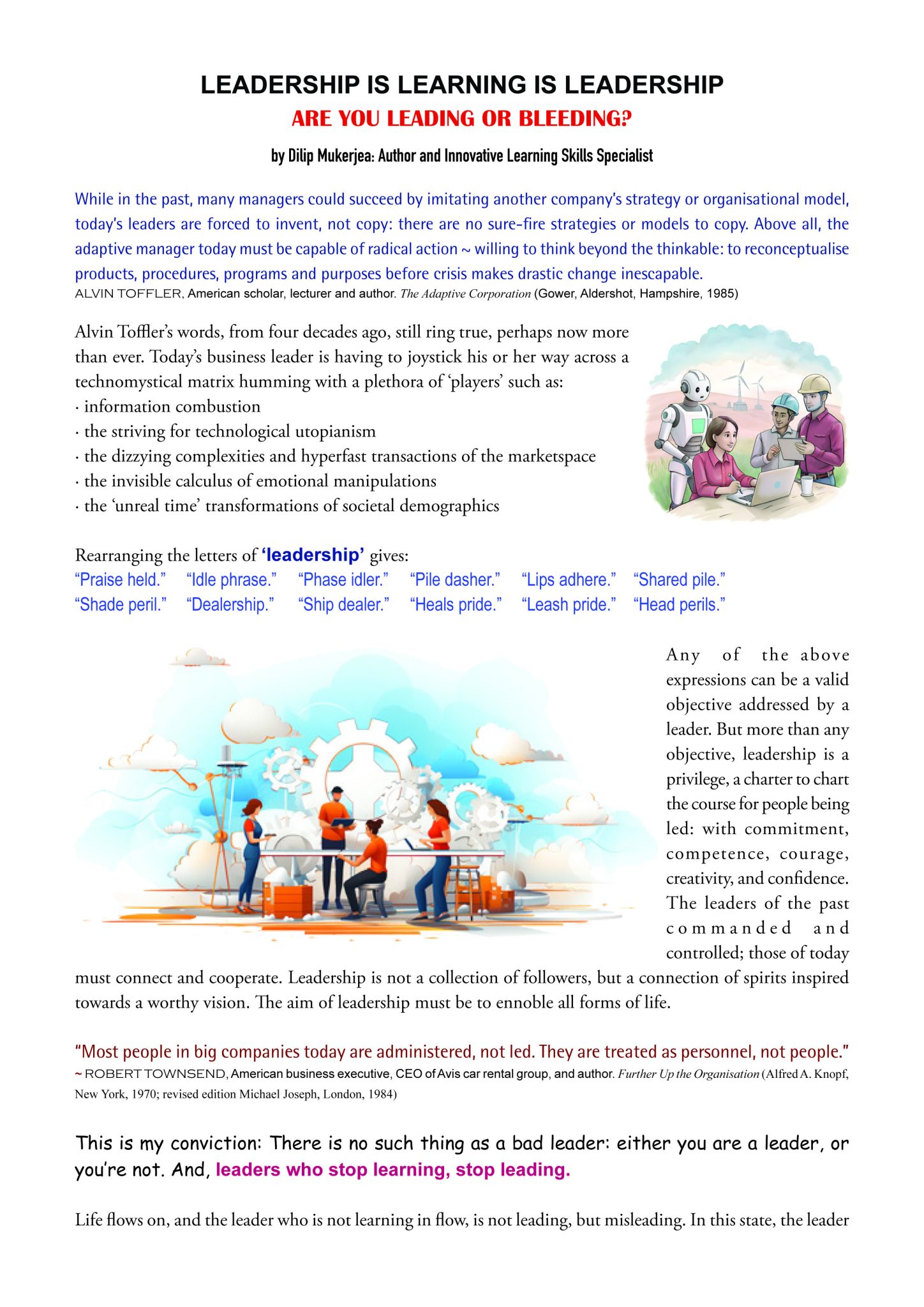 LEADERSHIP IS LEARNING IS LEADERSHIP - The Meghalayan Express